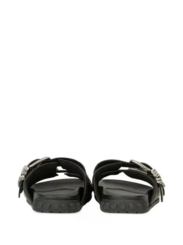 Ash Buckle-strap Leather Sandals - Black