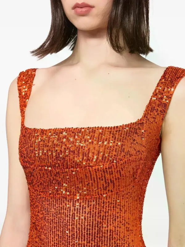 ATU BODY COUTURE Sequin-embellished Body - Orange