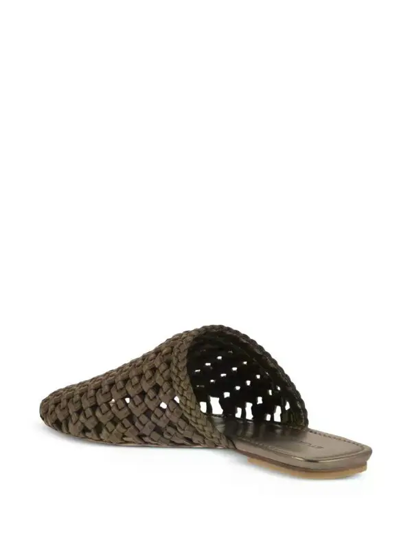 STUART WEITZMAN Marina Interwoven Satin Mules
