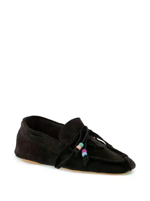 ANNIEL Fringed Suede Loafers