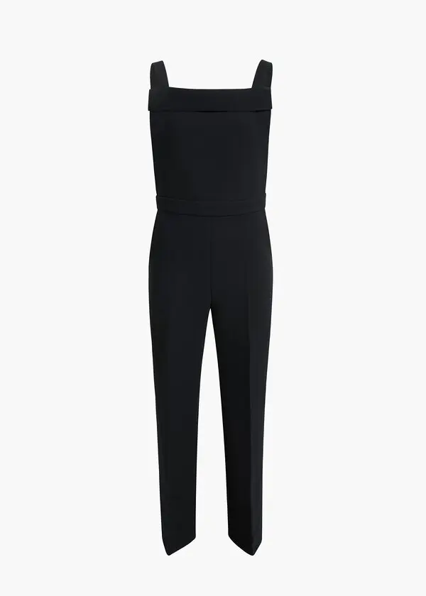 Khaite Crepe Dungaree - Black