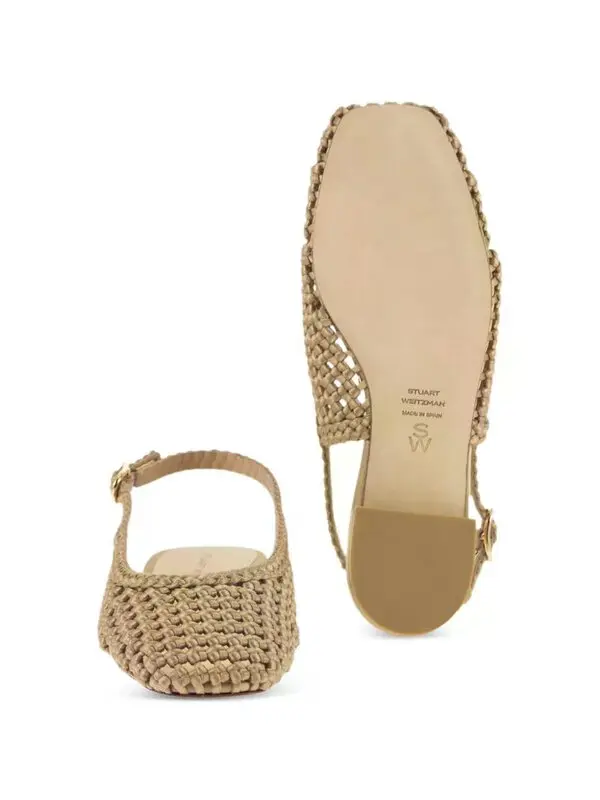 STUART WEITZMAN Marina Woven Slingback Ballet Flats