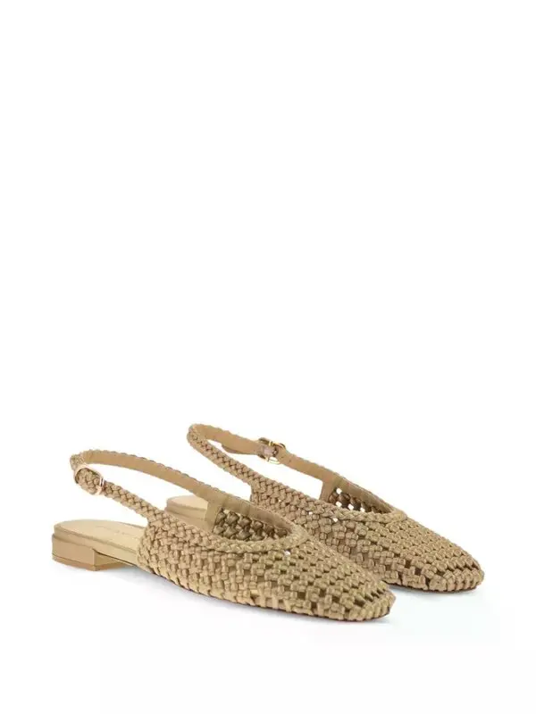 STUART WEITZMAN Marina Woven Slingback Ballet Flats