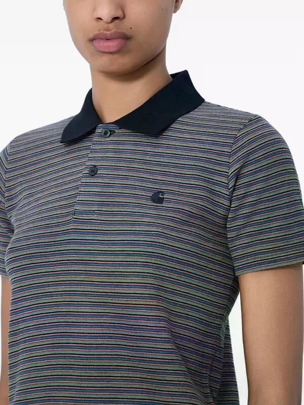 Carhartt Work In Progress Dion Striped Polo Shirt - Blue