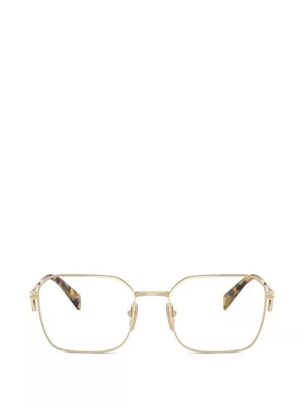 Prada Square-frame Glasses - Gold