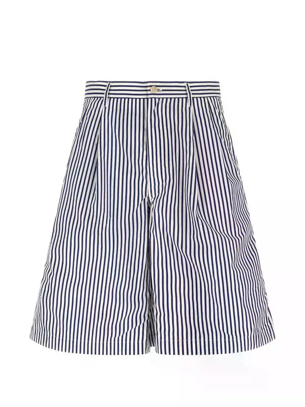Comme Des Garçons Striped Pleated Shorts