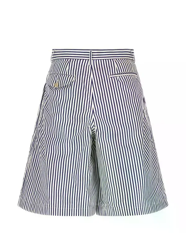 Comme Des Garçons Striped Pleated Shorts