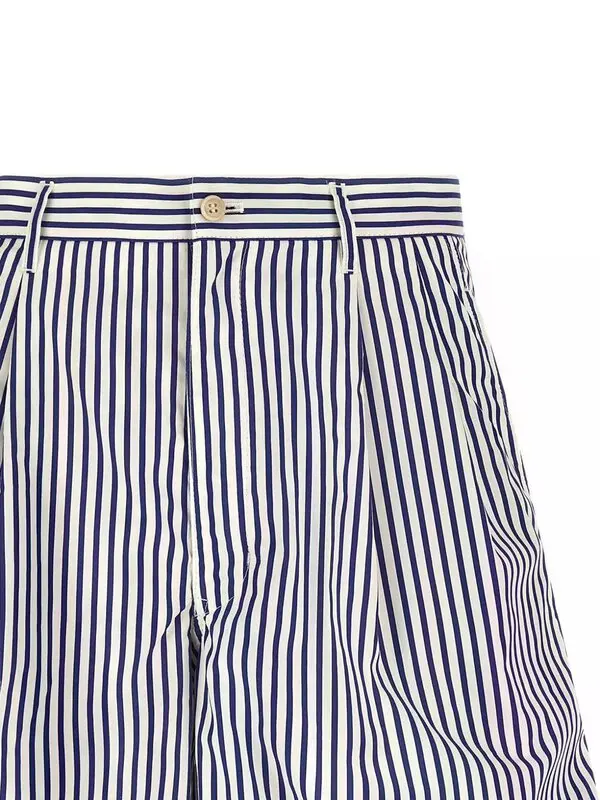 Comme Des Garçons Striped Pleated Shorts