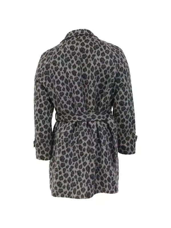 Saint Laurent Leopard-print Belted Coat