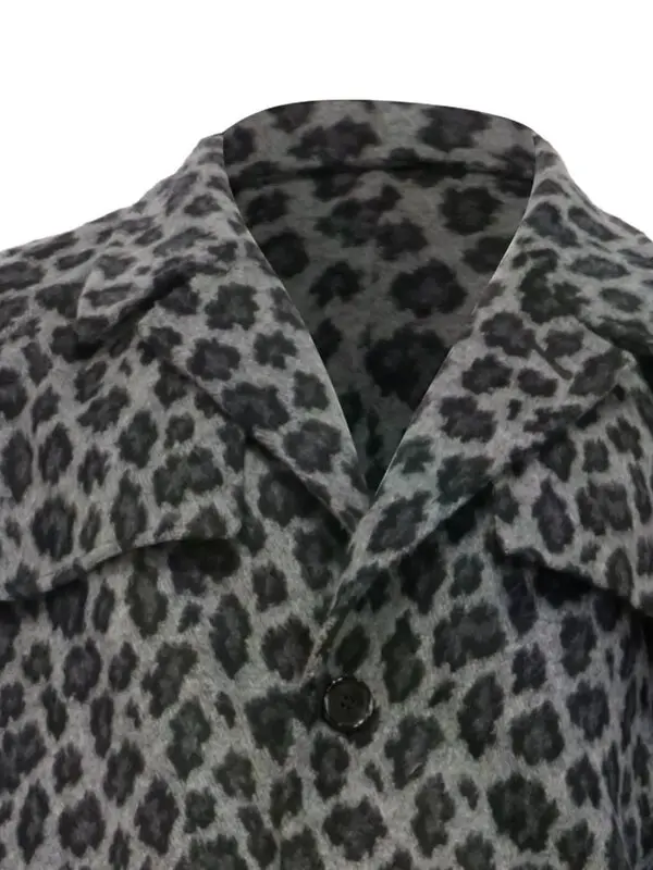 Saint Laurent Leopard-print Belted Coat