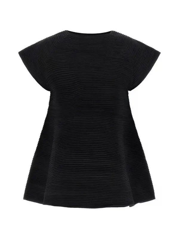 Issey Miyake Corrugated Knit Dress - Black