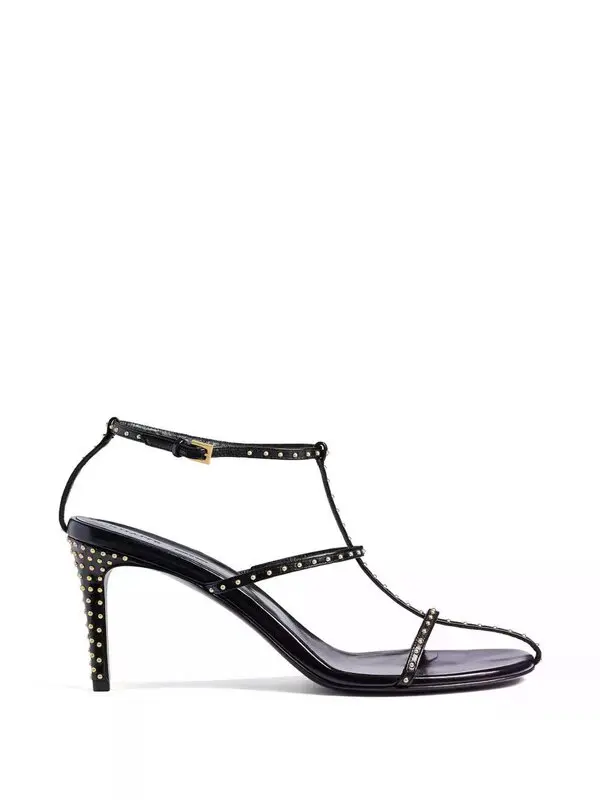 Khaite Cage Heeled Sandals - Black