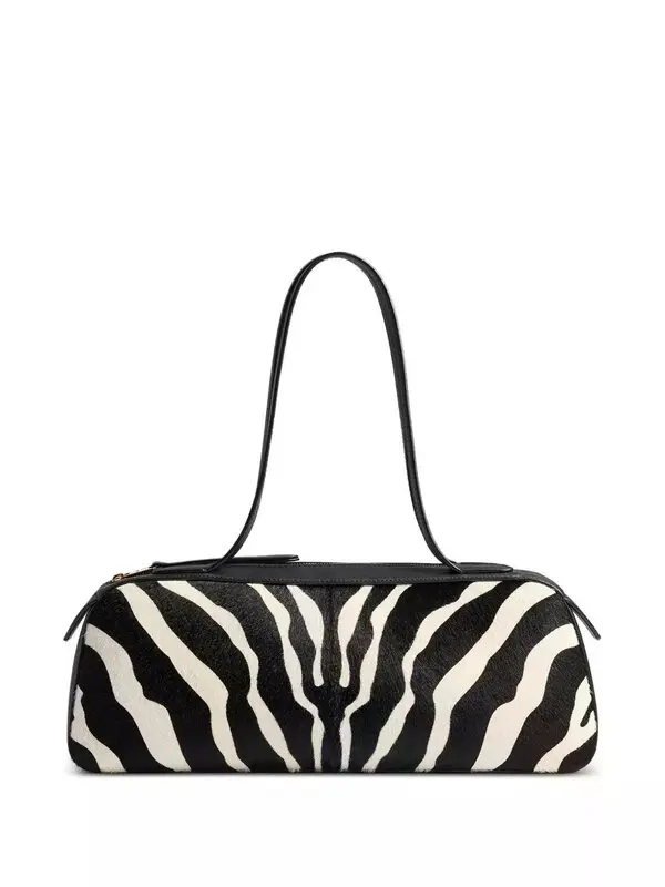 Khaite Simona Zebra Print Shoulder Bag - Black