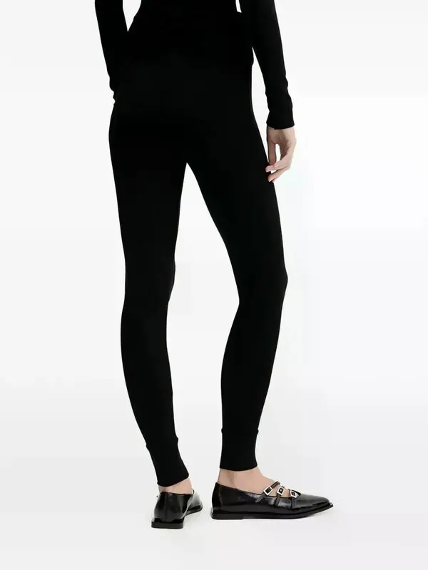 LA MANIA Logo-detail Ribbed Leggings