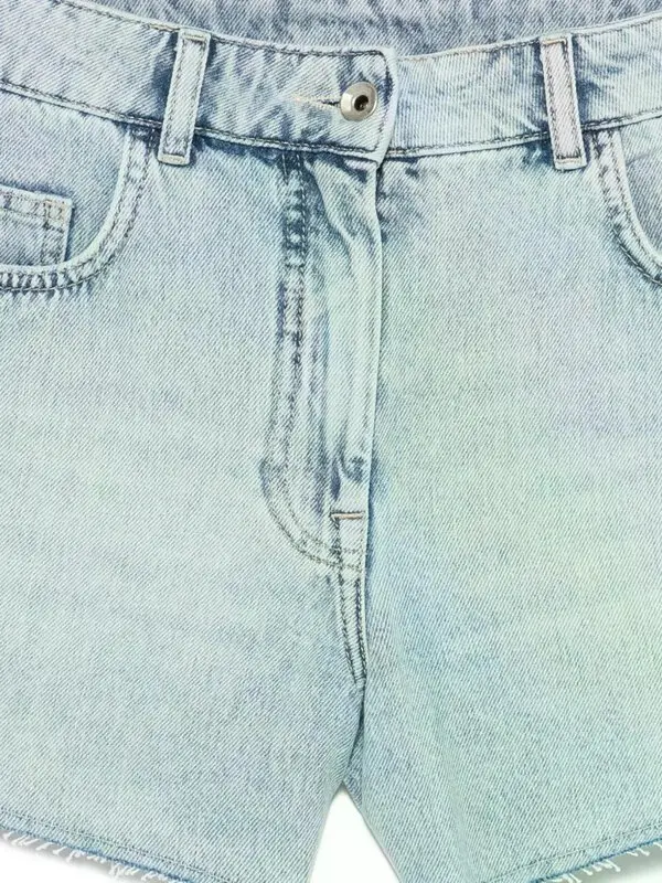 Patrizia Pepe Frayed-hem Denim Shorts