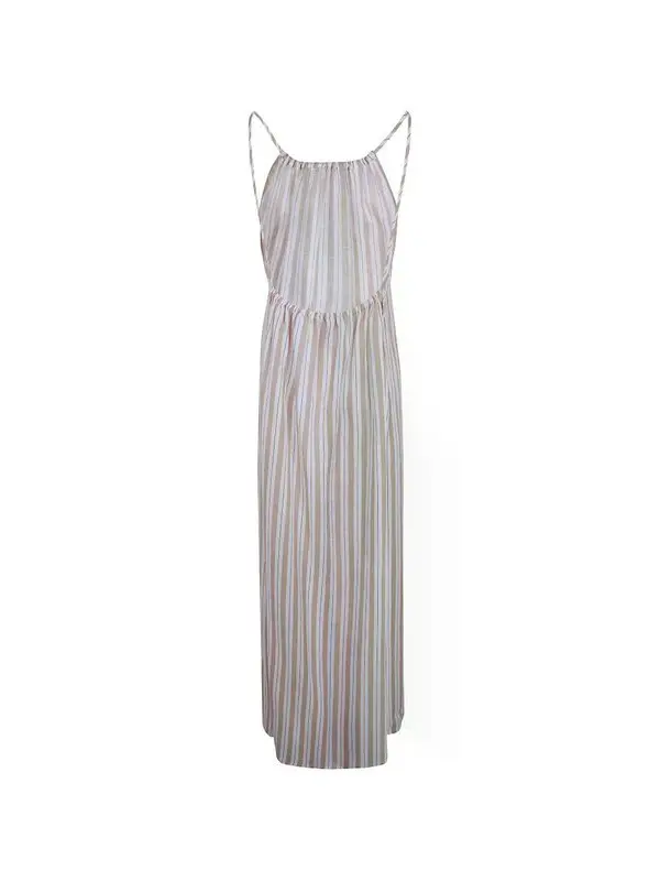 SEMICOUTURE Striped Halterneck Dress
