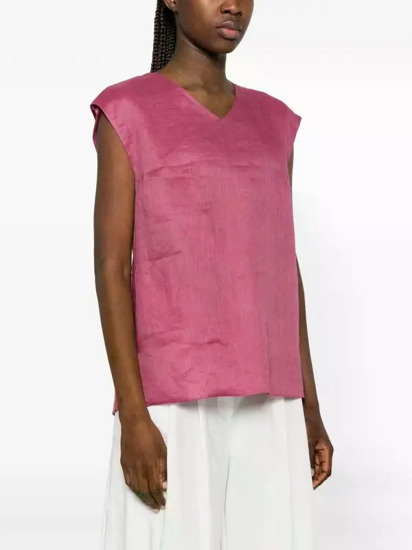 Max Mara V-neck Top - Pink