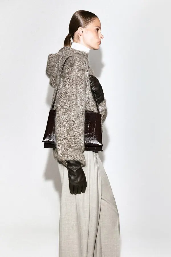 Cos Cashmere Wool-lined Leather Gloves