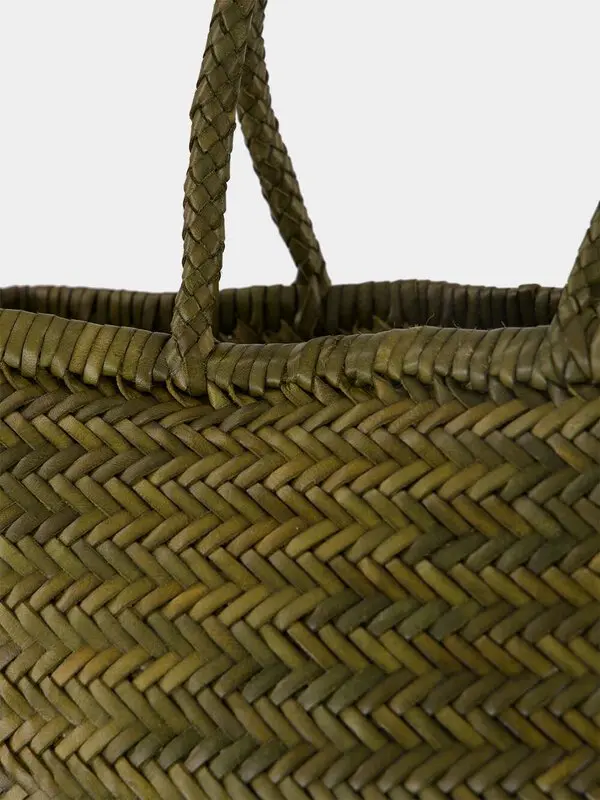 Dragon Diffusion Triple Jump Big Woven Leather Tote