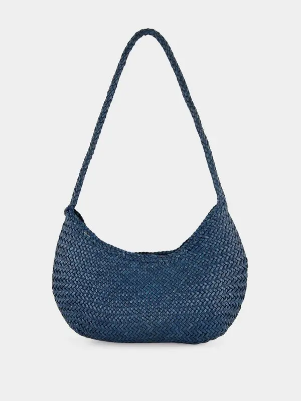 Dragon Diffusion Nova Luna Woven Leather Bag - Blue
