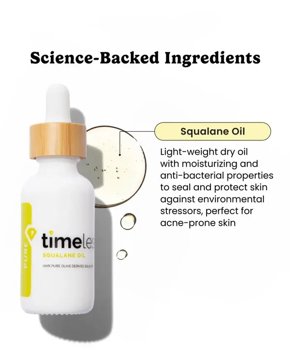 TIMELESS SKIN CARE Squalane Oil 100% Pure