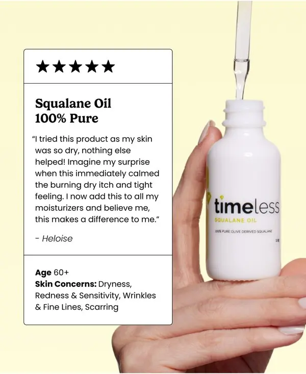 TIMELESS SKIN CARE Squalane Oil 100% Pure