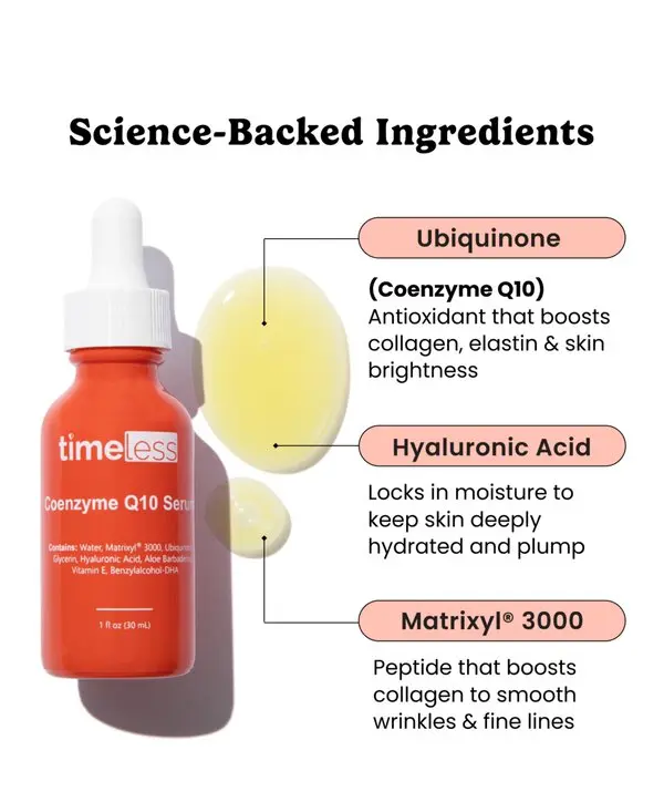 TIMELESS SKIN CARE Coenzyme Q10 + Peptides Serum - No Color
