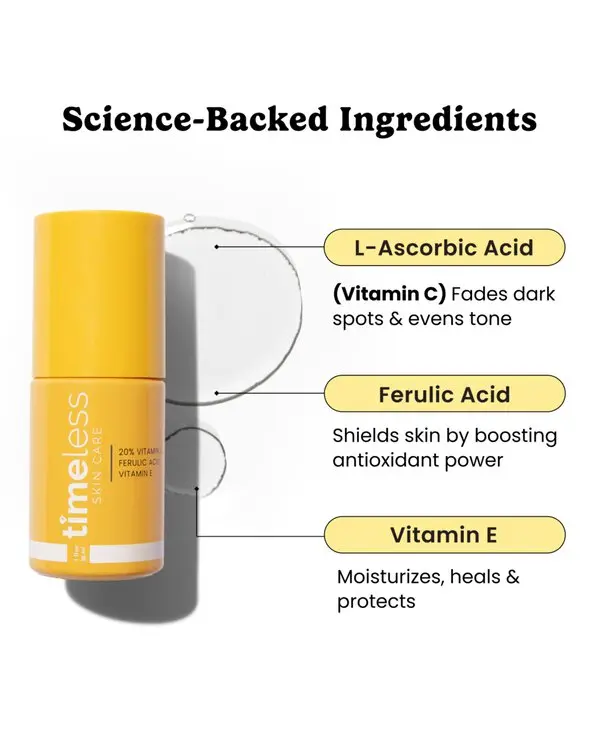 TIMELESS SKIN CARE 20% Vitamin C + E Ferulic Acid Serum