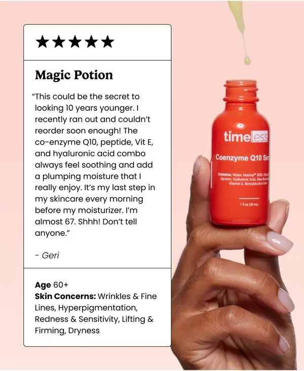 TIMELESS SKIN CARE Coenzyme Q10 + Peptides Serum - No Color