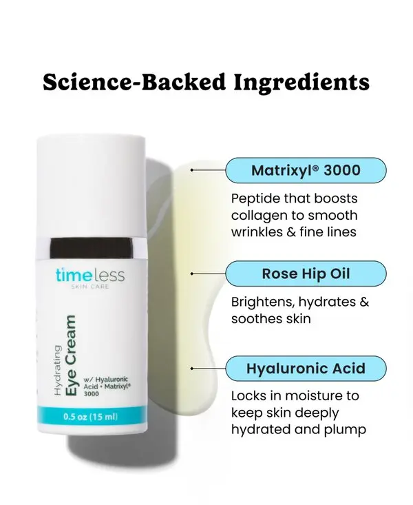 TIMELESS SKIN CARE Hydrating Peptide Complex Eye Cream 0.5oz - No Color