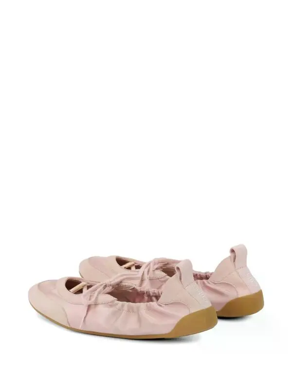 Chloé Lace-up Ballet Flats - Pink