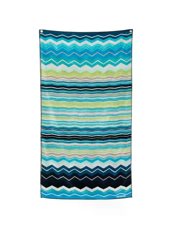 Missoni Cotton Beach Towel - Blue