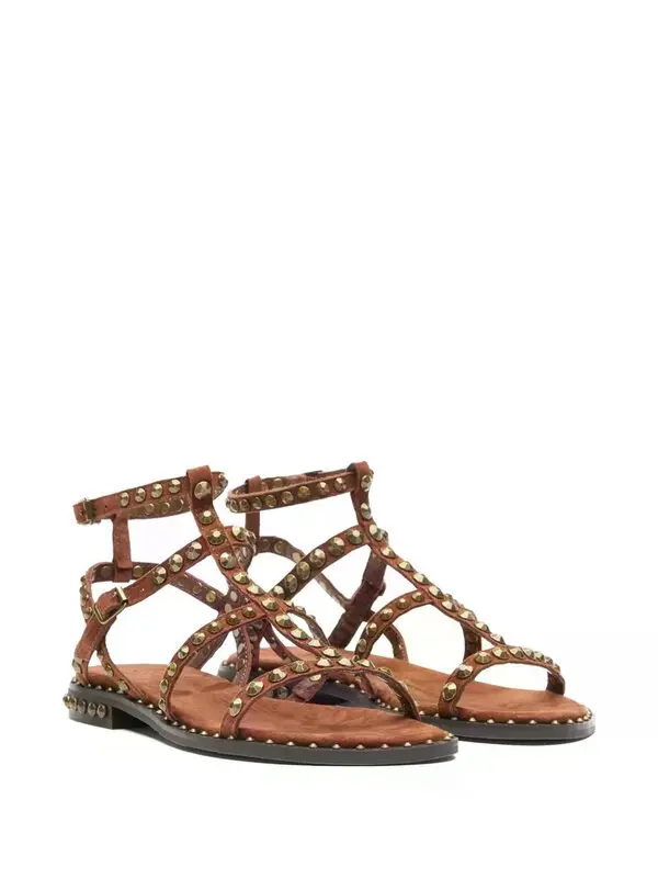 Ash Stud-embellished Sandals - Brown