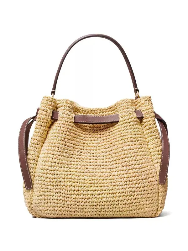 Tory Burch Romy Woven Bucket Bag - Neutrals