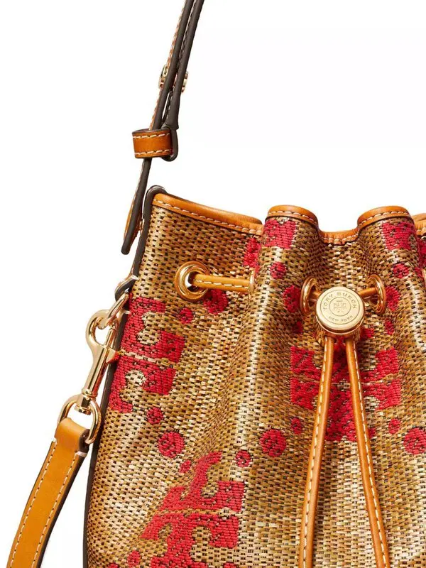 Tory Burch T-monogram Woven Bucket Bag