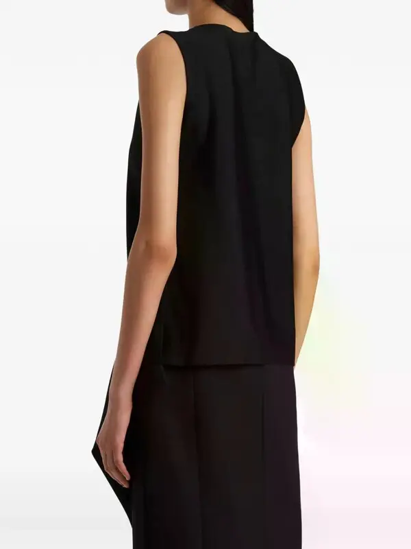 Khaite Tora Sleeveless Top - Black