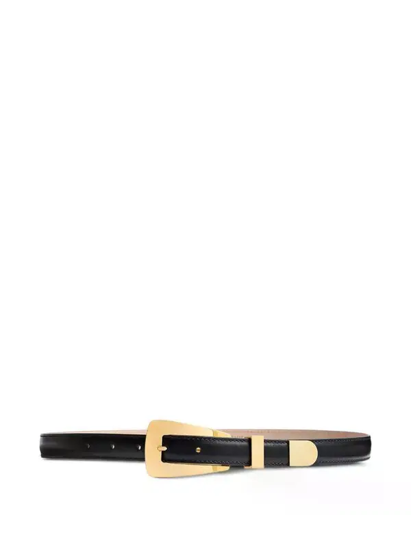 Khaite Small Lucca Leather Belt - Black