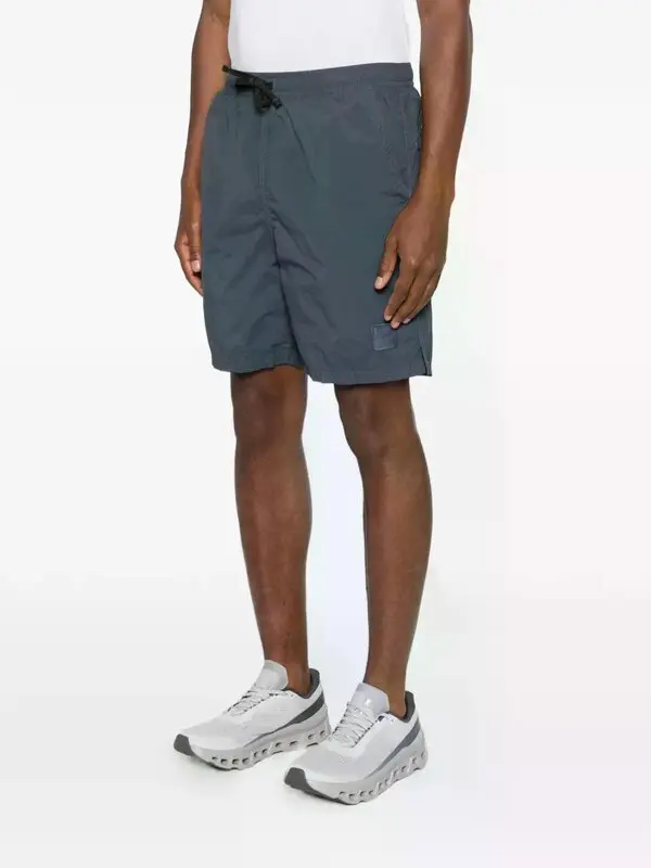 Stone Island Logo Patch Track Shorts - Blue