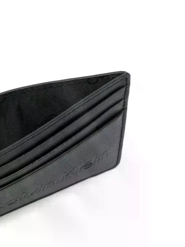 Calvin Klein Logo Embossed Leather Cardholder
