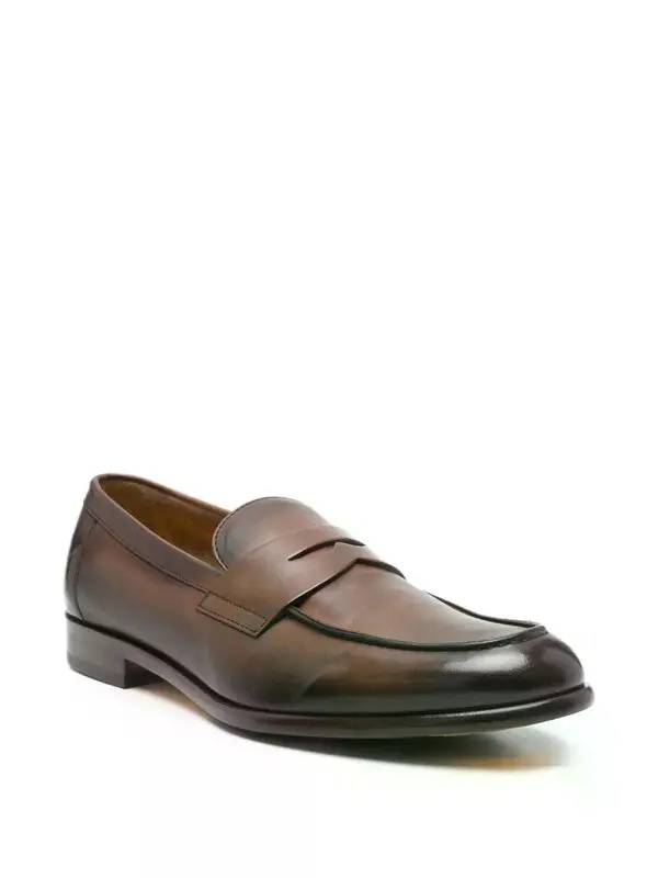 DOUCAL'S Polished Leather Loafers