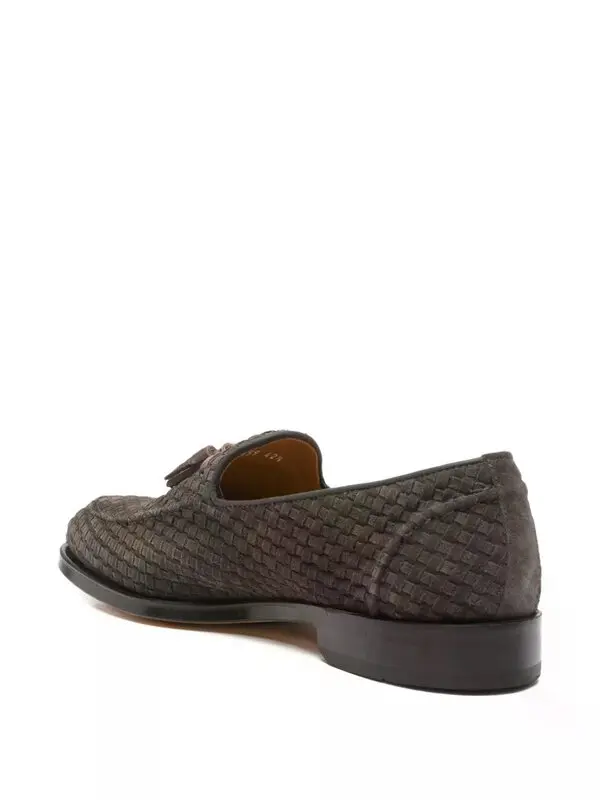 DOUCAL'S Woven Tassel Loafers - Brown