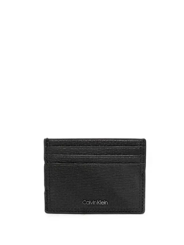 Calvin Klein Minimalism Leather Cardholder - Black