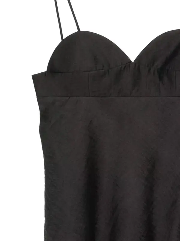 CORDERA Sweetheart-neck Spaghetti-strap Top - Black
