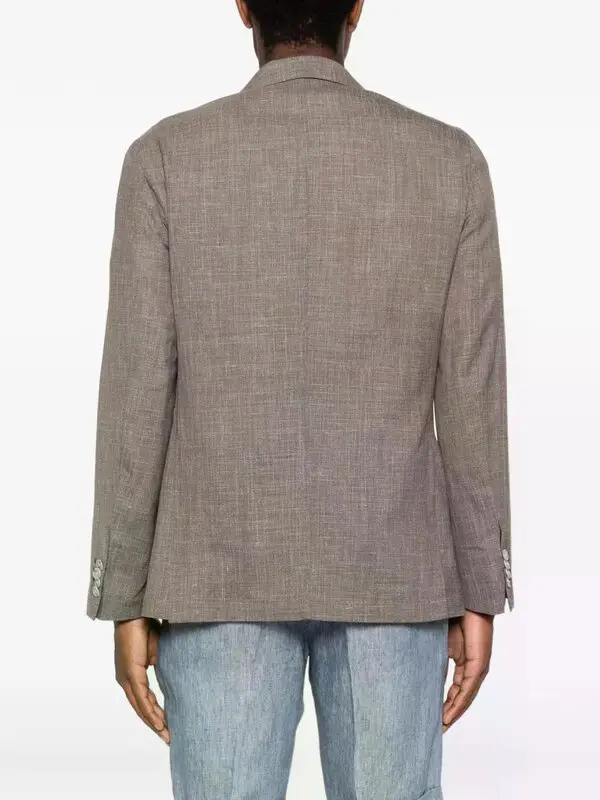 BARBA NAPOLI Single-breasted Blazer - Brown