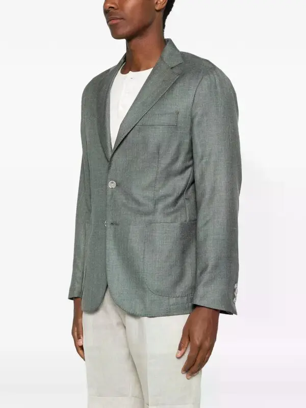 BARBA NAPOLI Single-breasted Blazer - Green