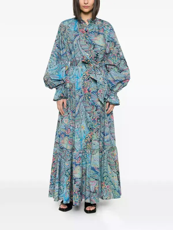 Etro Paisley-patterned Ruffled Maxi Dress