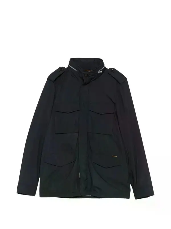 MOORER Denver Shoulder-epaulette Jacket - Blue