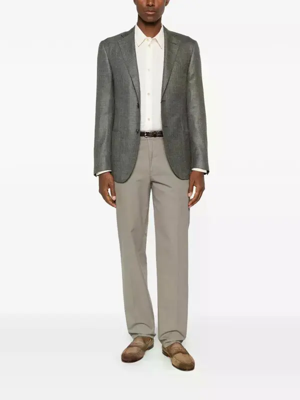 Emporio Armani Logo Appliqué Trousers - Grey
