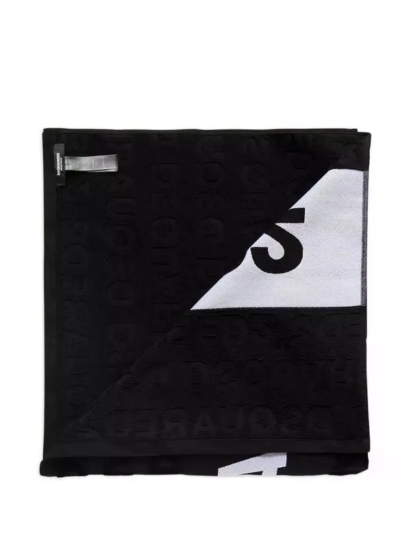 Dsquared2 Logo-jacquard Beach Towel - Black
