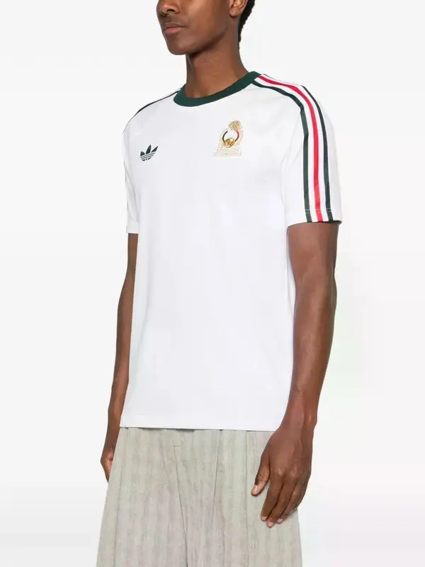 Adidas X Fmf Og Logo-patch Striped T-shirt